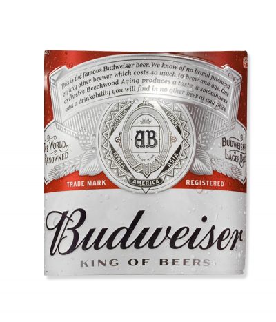 Budweiser Label Full Color Graphic Metal Sign - The Beer Gear Store