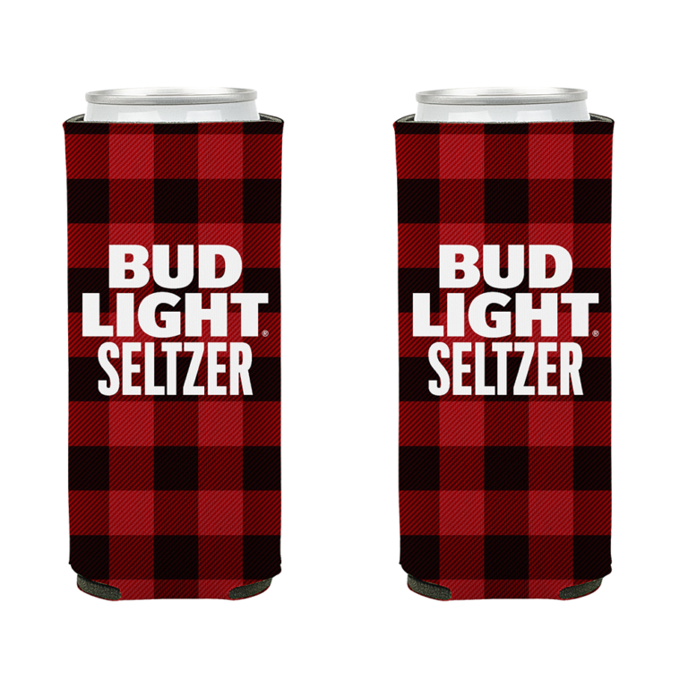Bud Light Seltzer Fall Flannel Slim Coolie - The Beer Gear Store