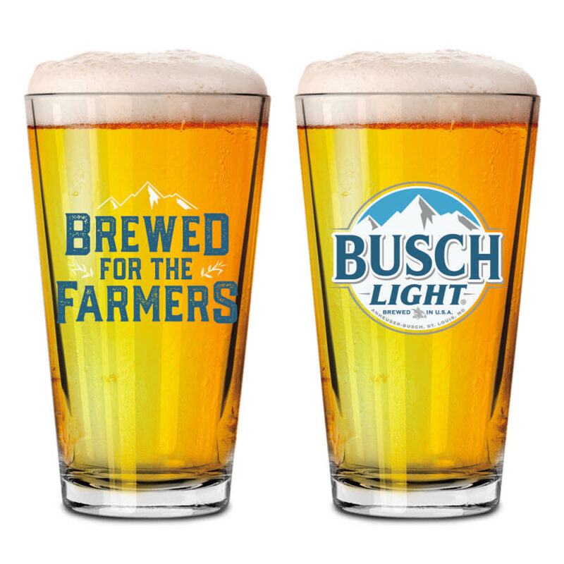 Busch Light For the Farmers pint Glass - The Beer Gear Store