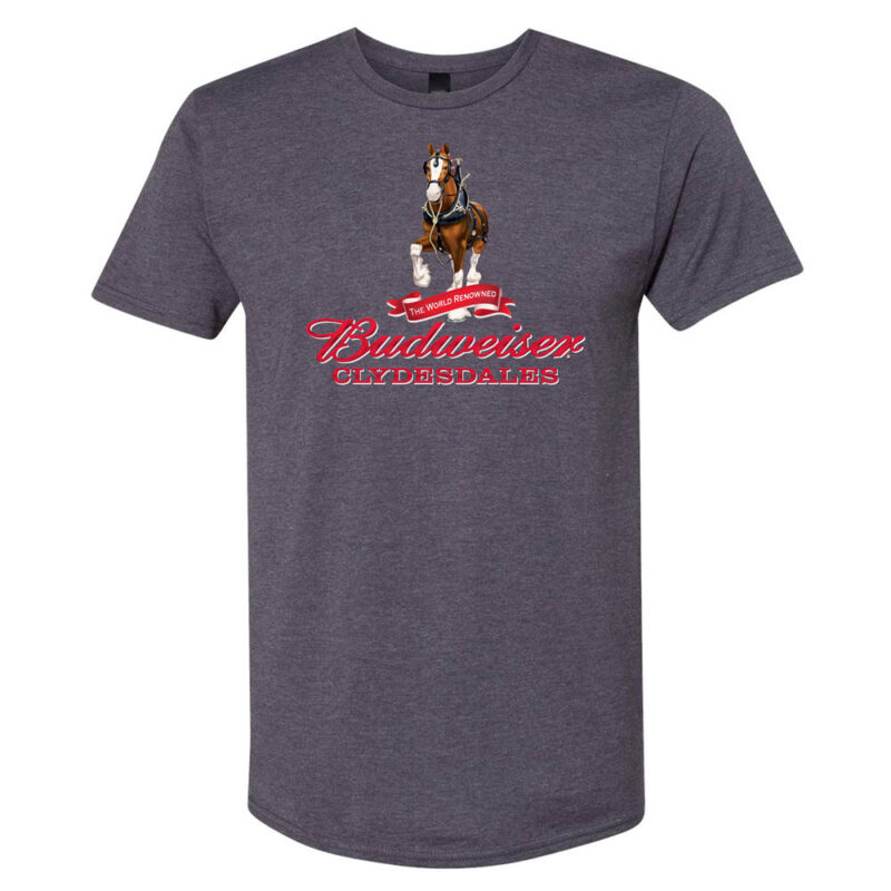 Budweiser Clydesdale Gray T-Shirt - The Beer Gear Store