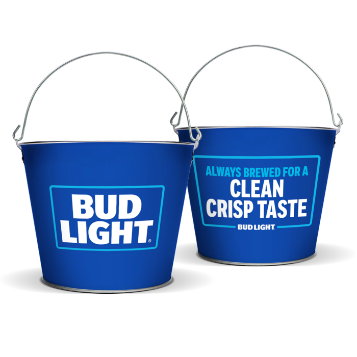 Bud Light Iconic Wrap Blue Metal Bucket - The Beer Gear Store